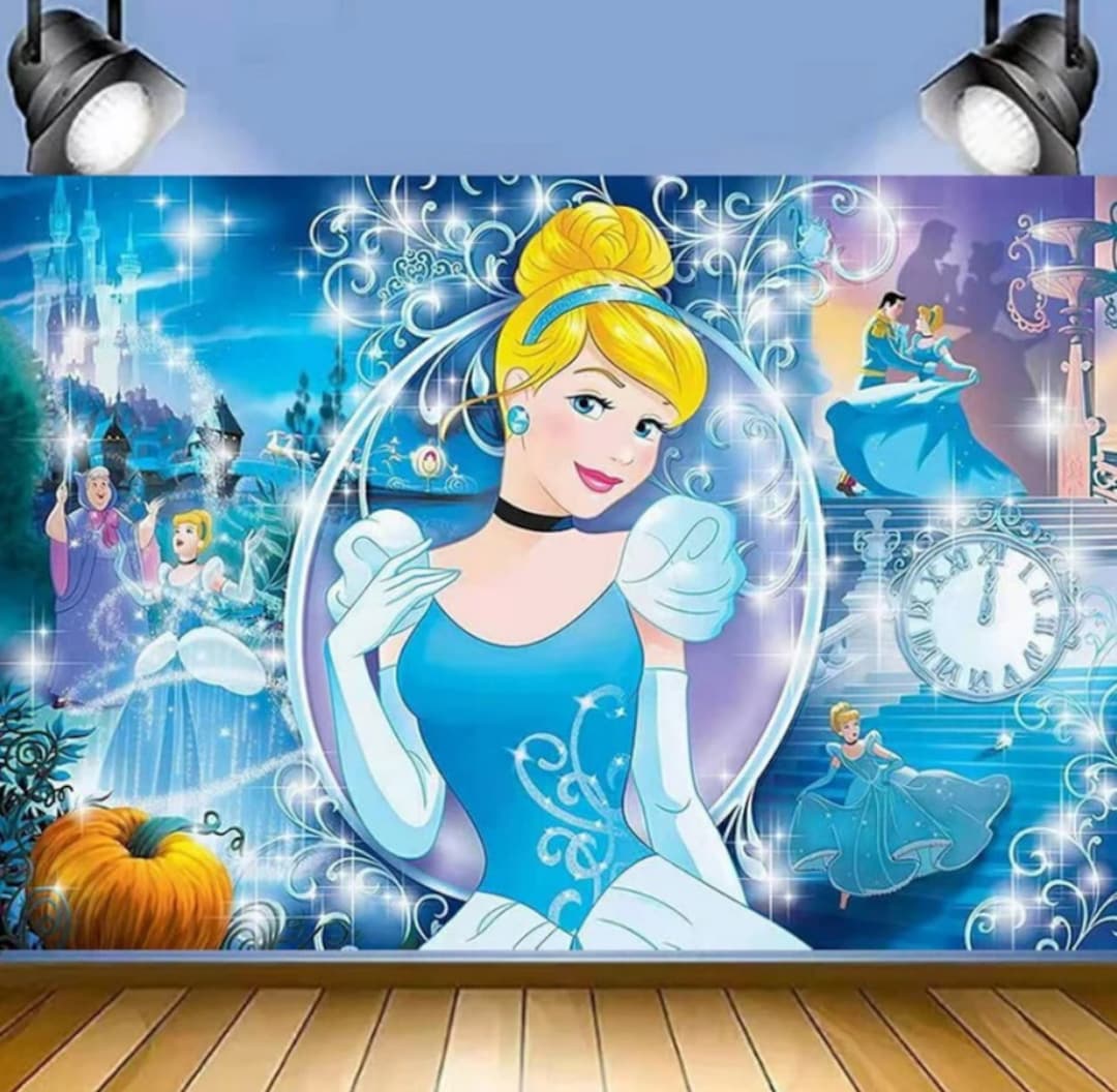 Cinderella Fantasy Princess Photography Backdrop Kids Baby Shower Party ...
