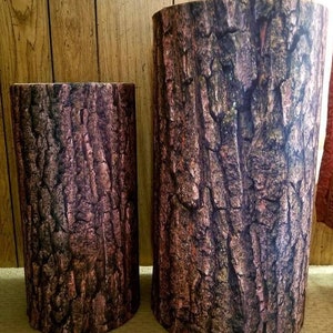 Wood Texture Round Cylinder Plinth Covers Background Elastic Fabric ...