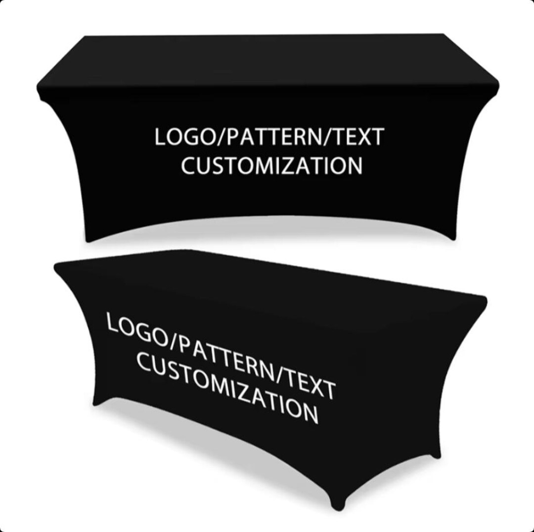 Custom Logo Spandex Tablecloth Fitted Washable and Wrinkle Resistant ...