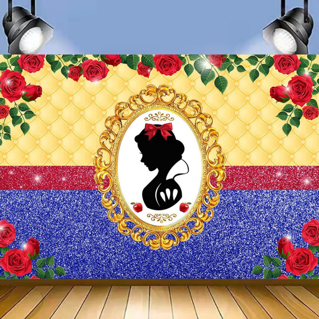 Flower Cartoon Snow White Princess Theme Photography Backdrop Kids Baby ...