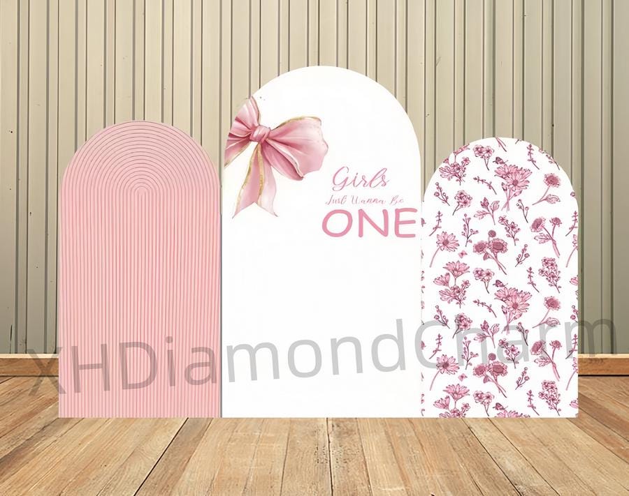 2-sided Arch Backdrop Girls Just Wanna Be One Decoration Backdrop Baby ...
