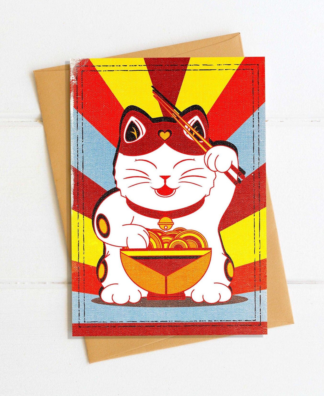 Chinese Lucky Cat Card / Good Luck Card / You've Got This - Etsy