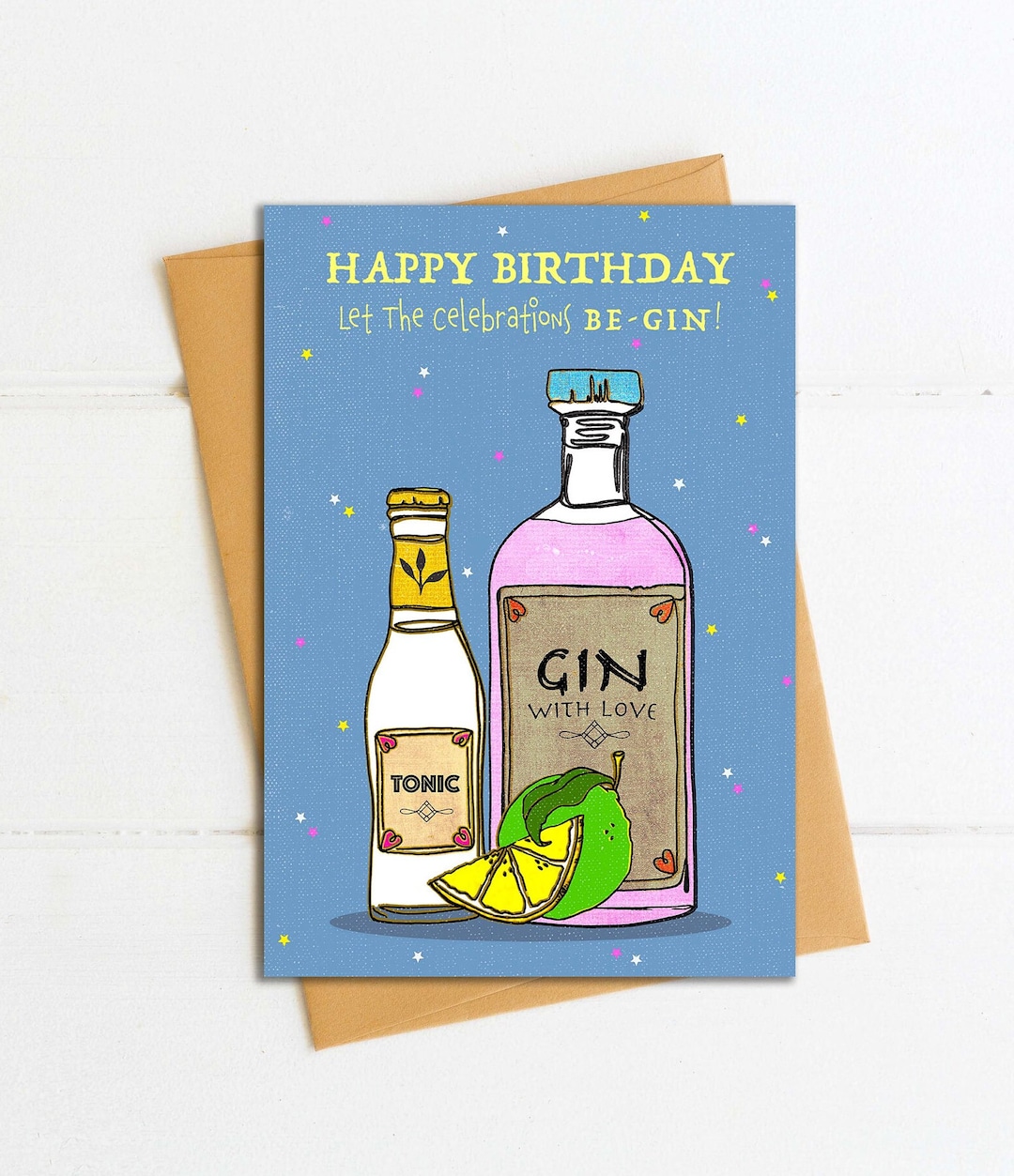 Gin Birthday Card, Gin Bottle, Gin-tastic Birthday, Let the ...