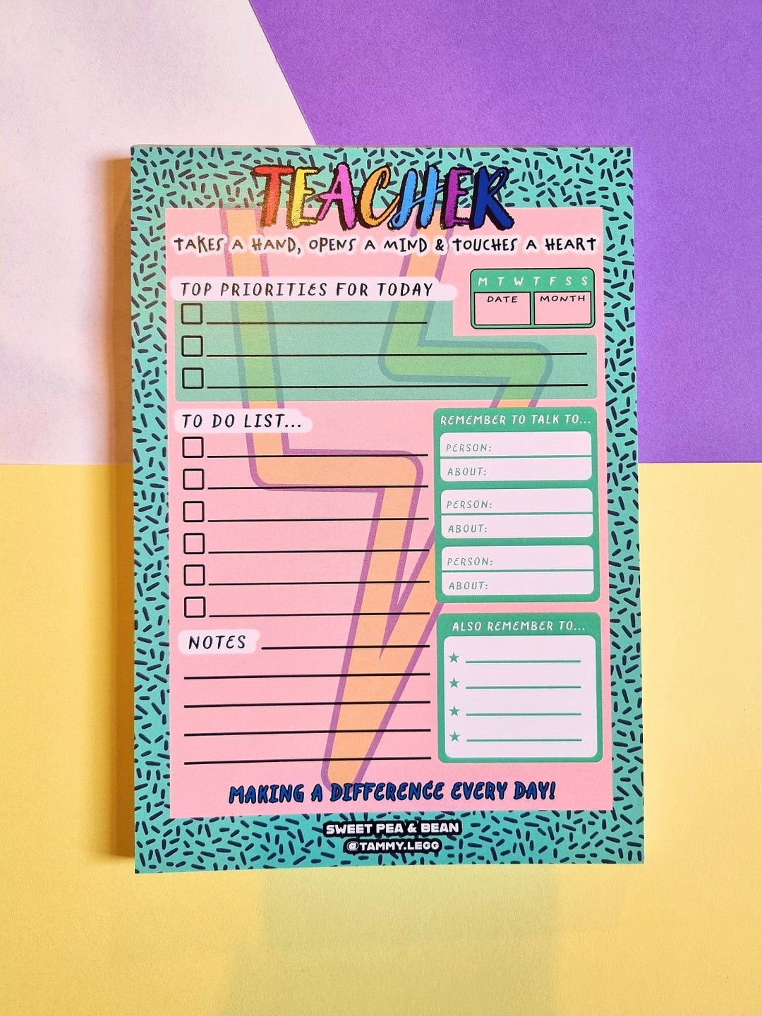 Teacher's Organiser, Teacher's Planner, Daily Planner for Teacher ...