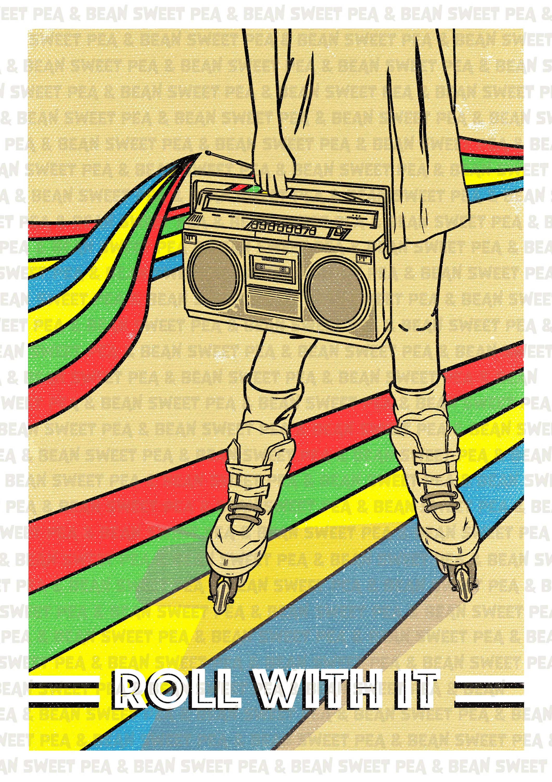 Roller Skating Art Print / Skating Print / Roller Blading Art Print ...