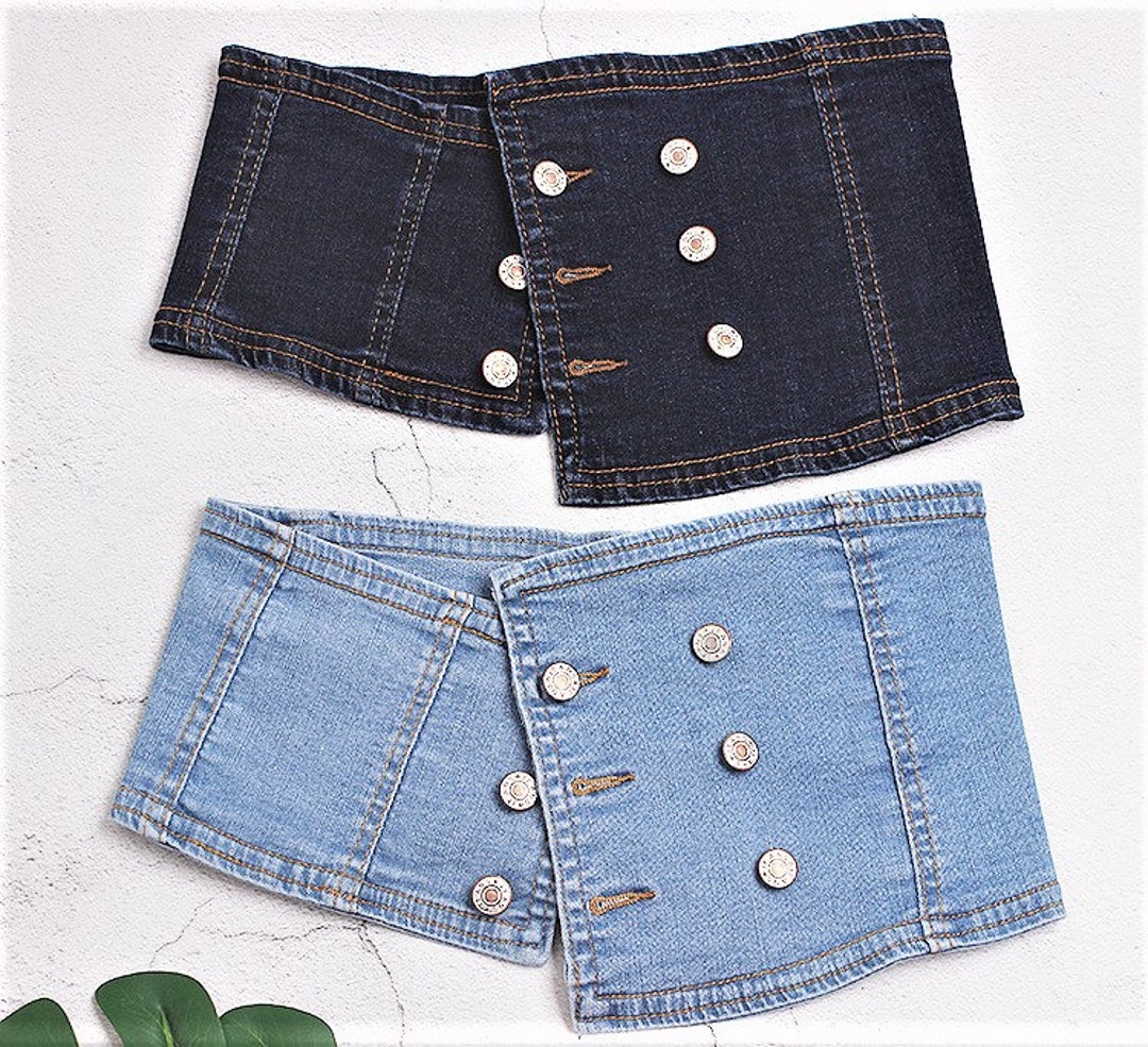 Denim Belt, Rustic Denim Corset Belt, Denim Elastic Waist Belt, Waist ...