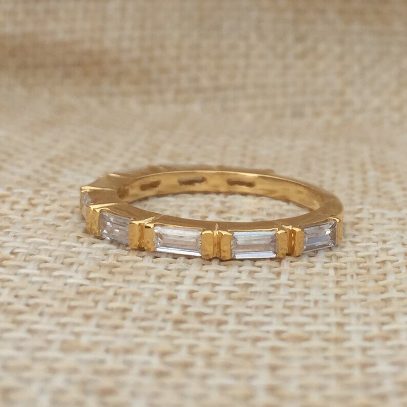 Baguette Stackable Ringminimalist Ring Stacking Ringbaguette - Etsy