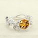 November Birthstone Ringaa Citrine Ringleaf Ringnature - Etsy