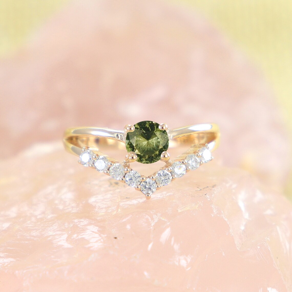 Engagement Moldavite Ring Amazing Moldavite Gift for Her - Etsy