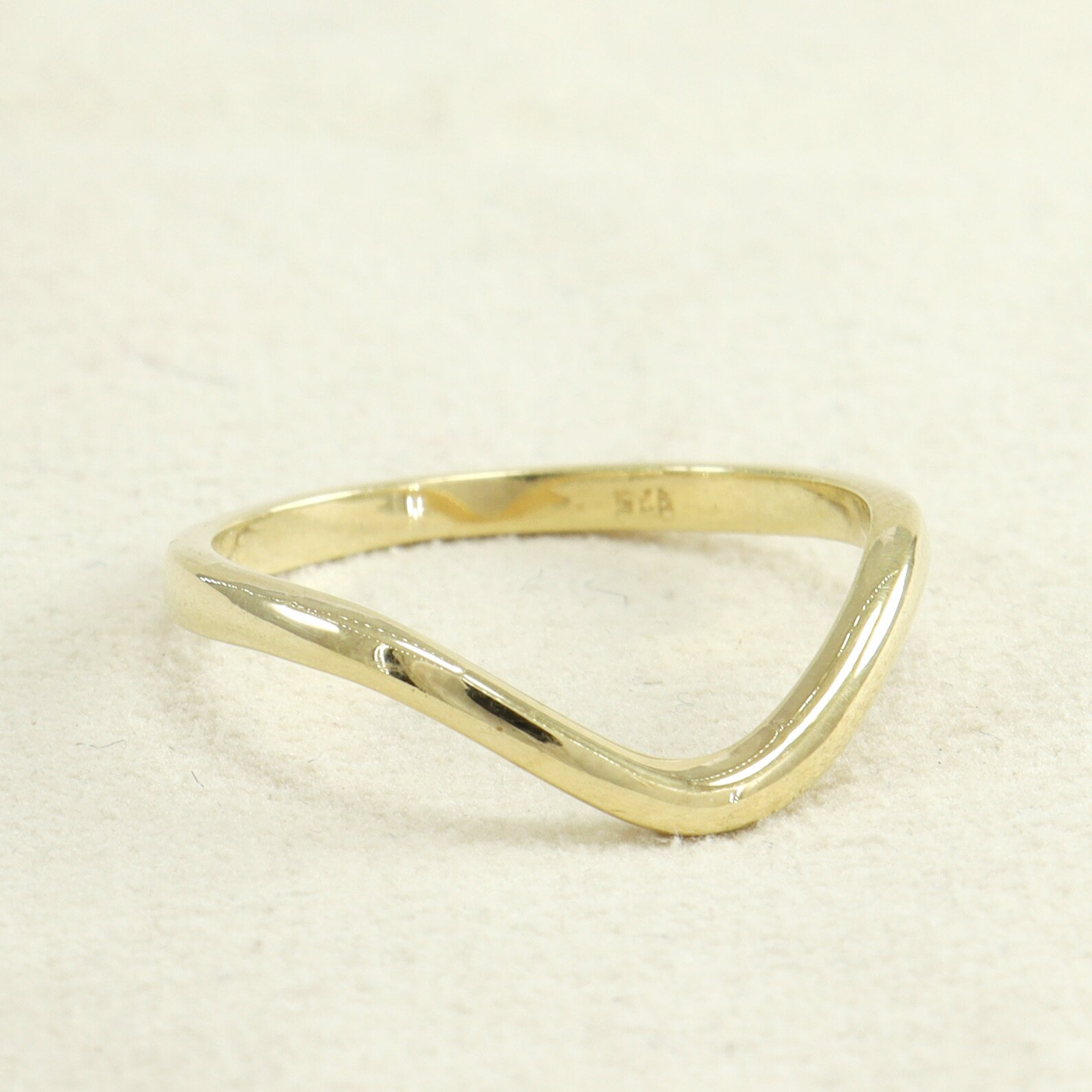 Curved Band Ring Engagement Band Ring Gift for Her Band - Etsy