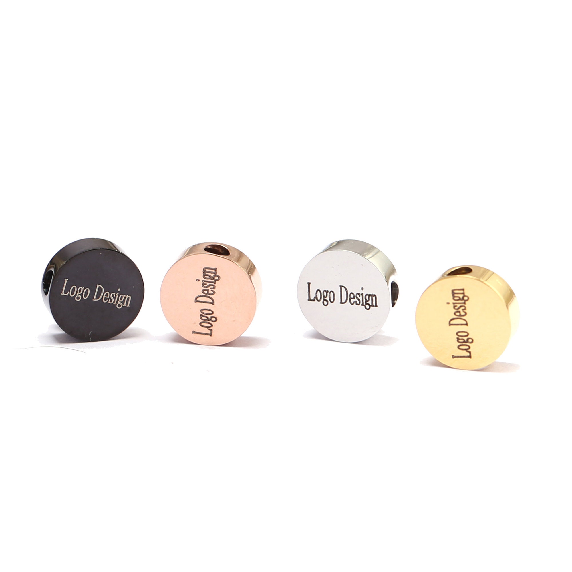 Free Shipping 10PCS 8MM Circle Stainless Steel Engraved Laser | Etsy