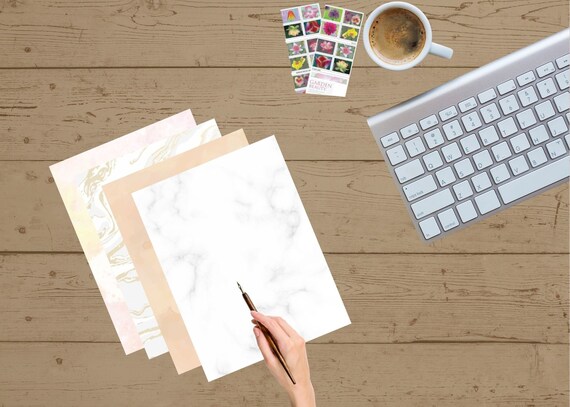 Marble Digital Paper 8.5x11 Digital Stationerydigital Paper | Etsy