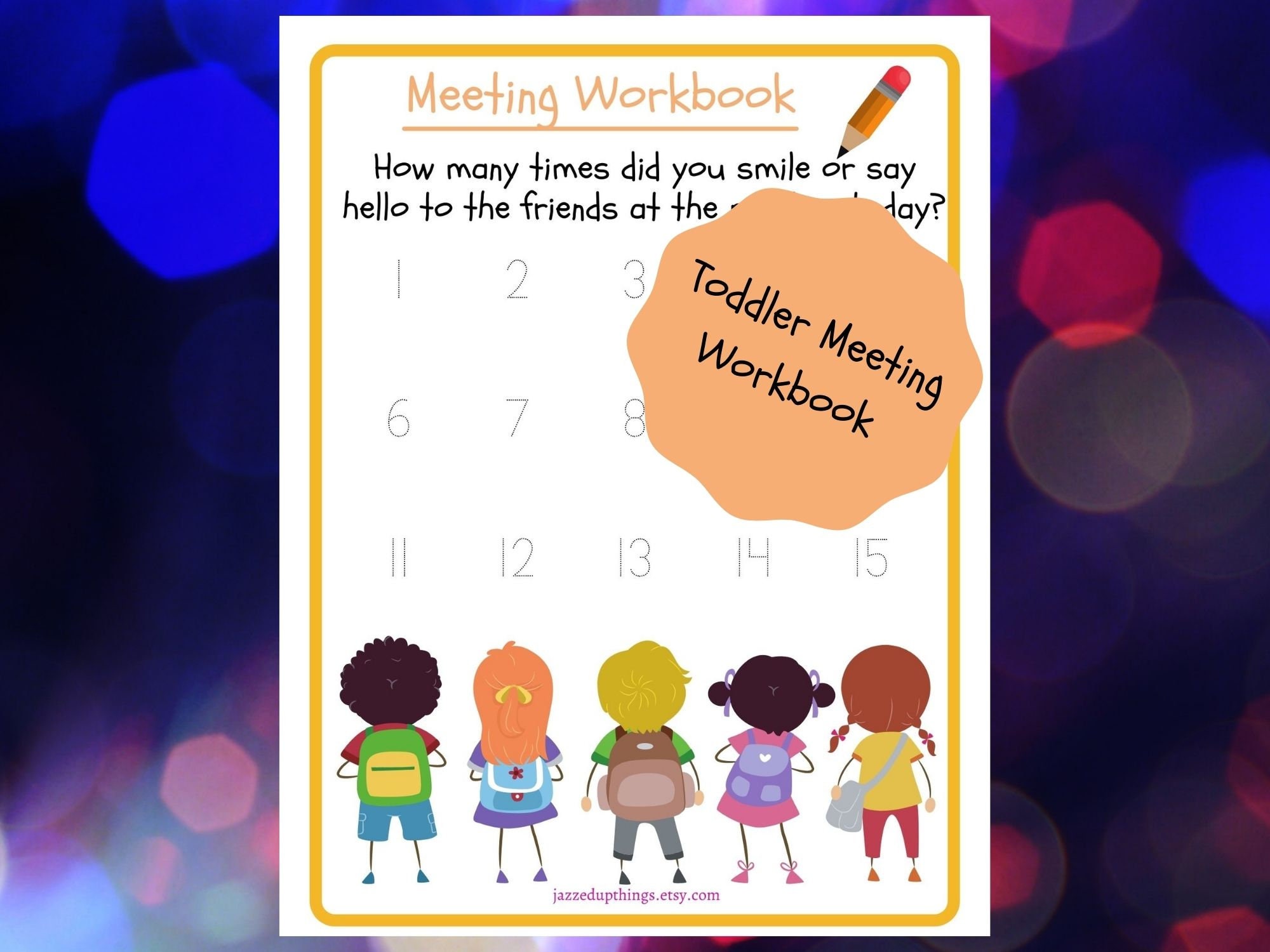 JW Toddler Meeting Workbook – Printable Quiet Time Activities | Jehovah ...