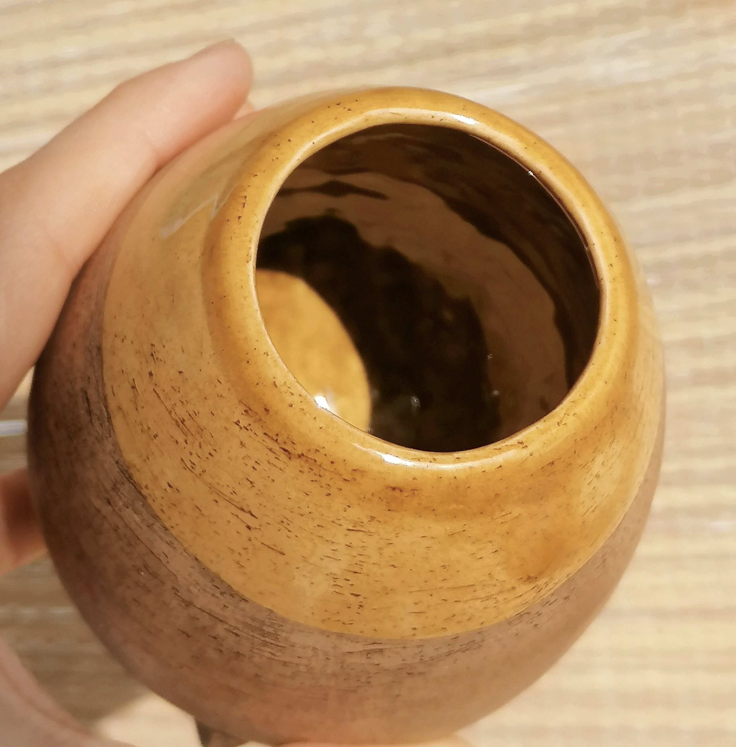 Ceramic Mate Cup With 3 Feet, Yerba Mate Ceramic Gourd - Etsy