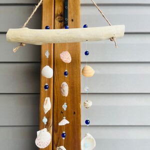 Sea Shell Wind Chime - Sun Catcher - Spring Decor - Blue - Handmade ...