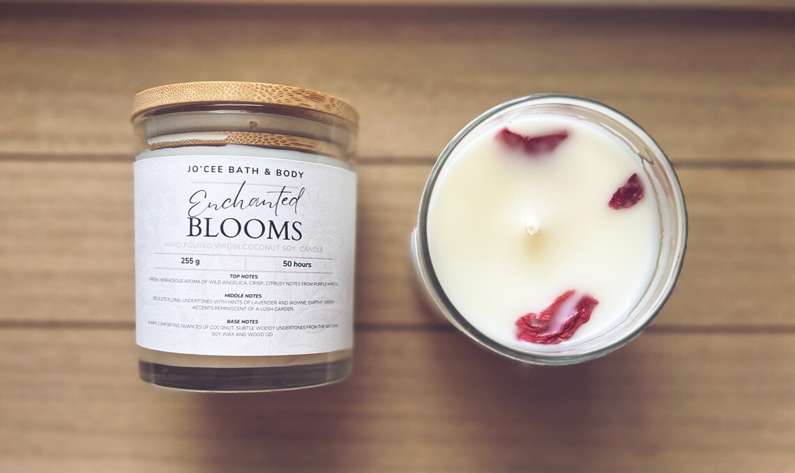 Enchanted Blooms Virgin Coconut Soy Candle - Etsy