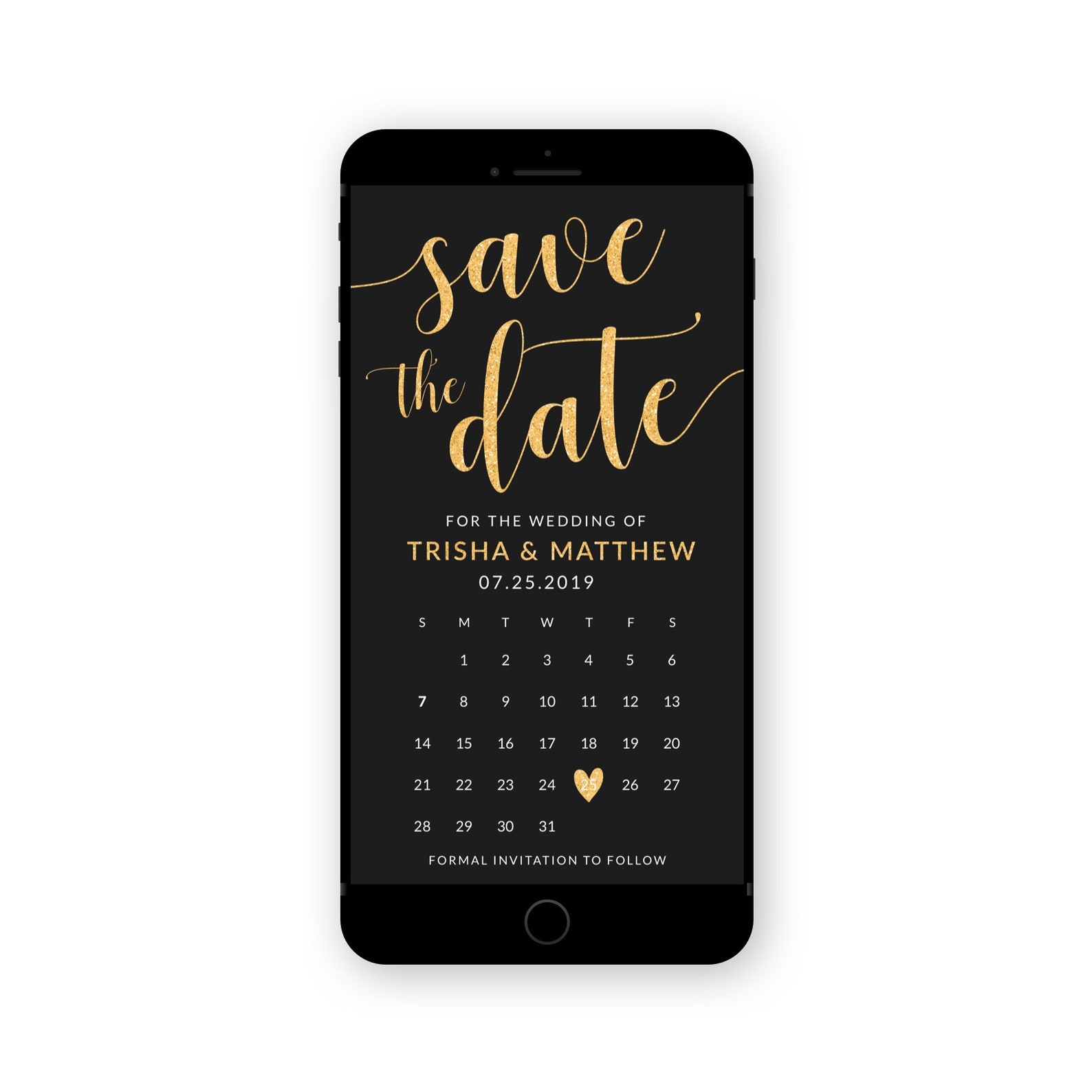 Electronic Save the Date Wedding Invitation, Calendar Invite, Digital ...