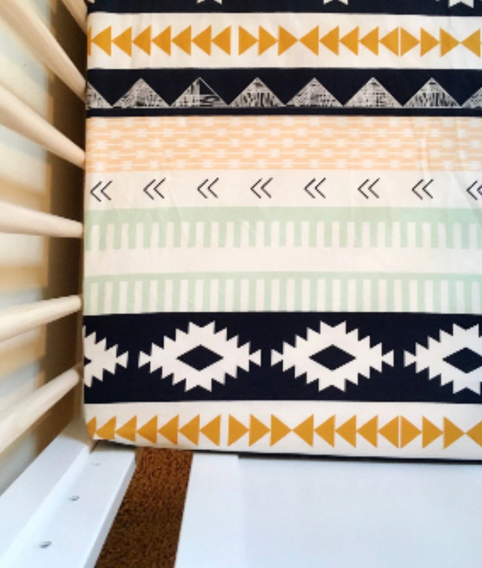 Aztec Tribal Baby Crib Sheet, Arizona Baby Bedding, Desert Baby Bedding ...