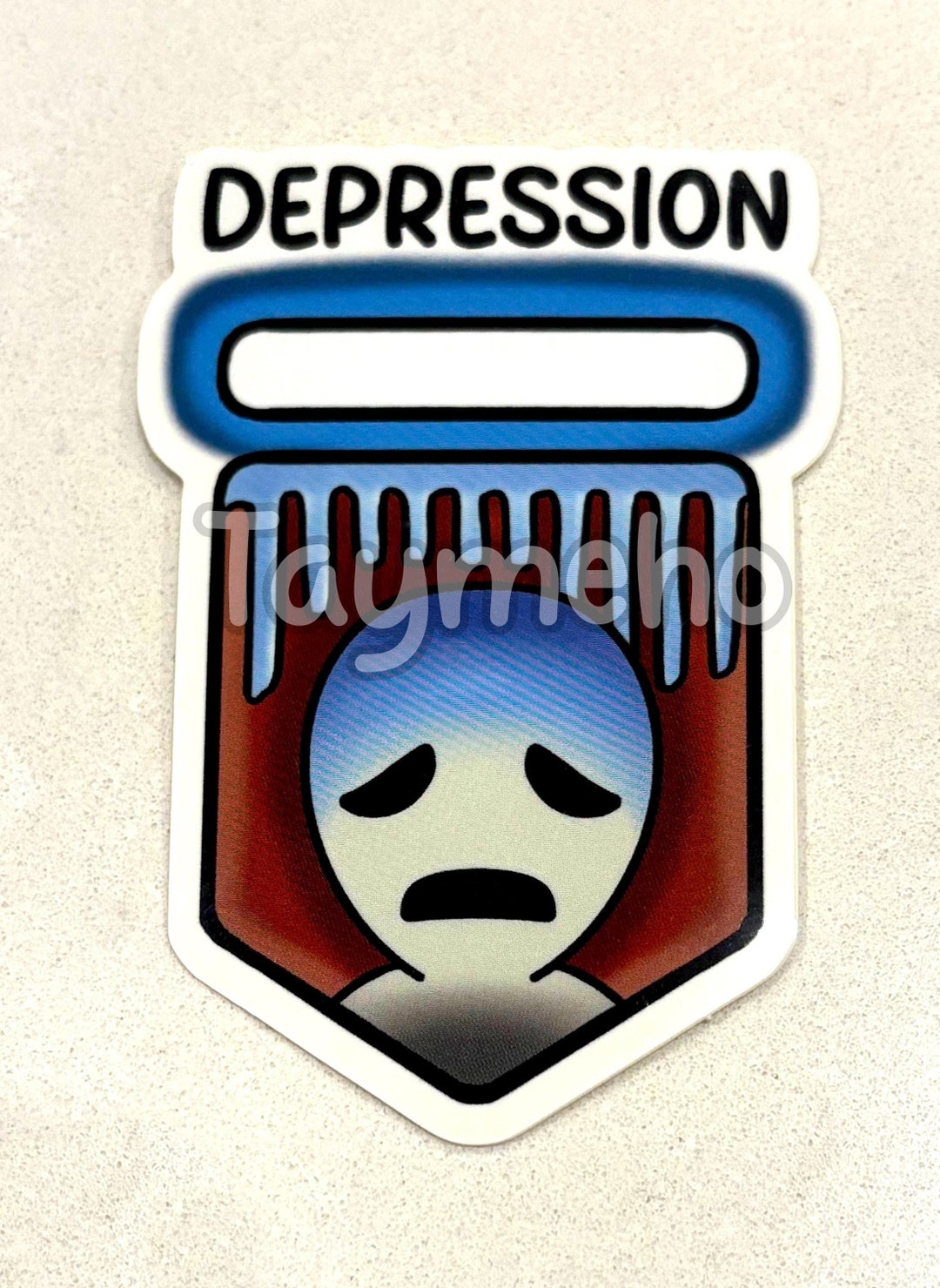 FFXIV Depression Debuff Glossy Vinyl Sticker - Etsy