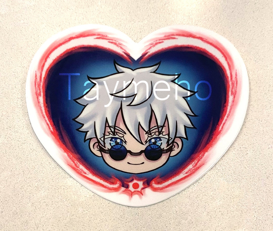 Gojo Satoru Red Heart JJK Matte Vinyl Sticker - Etsy