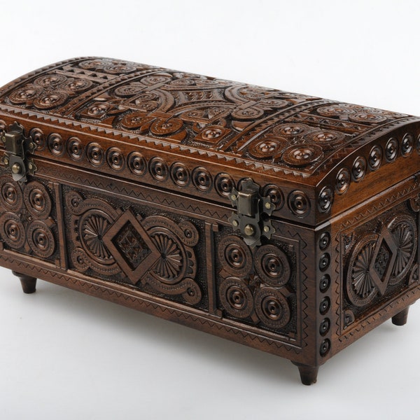 Carved Wood Box - Etsy