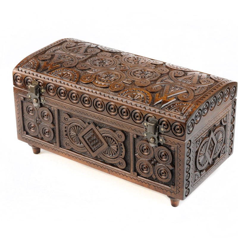 Carved Wood Box - Etsy