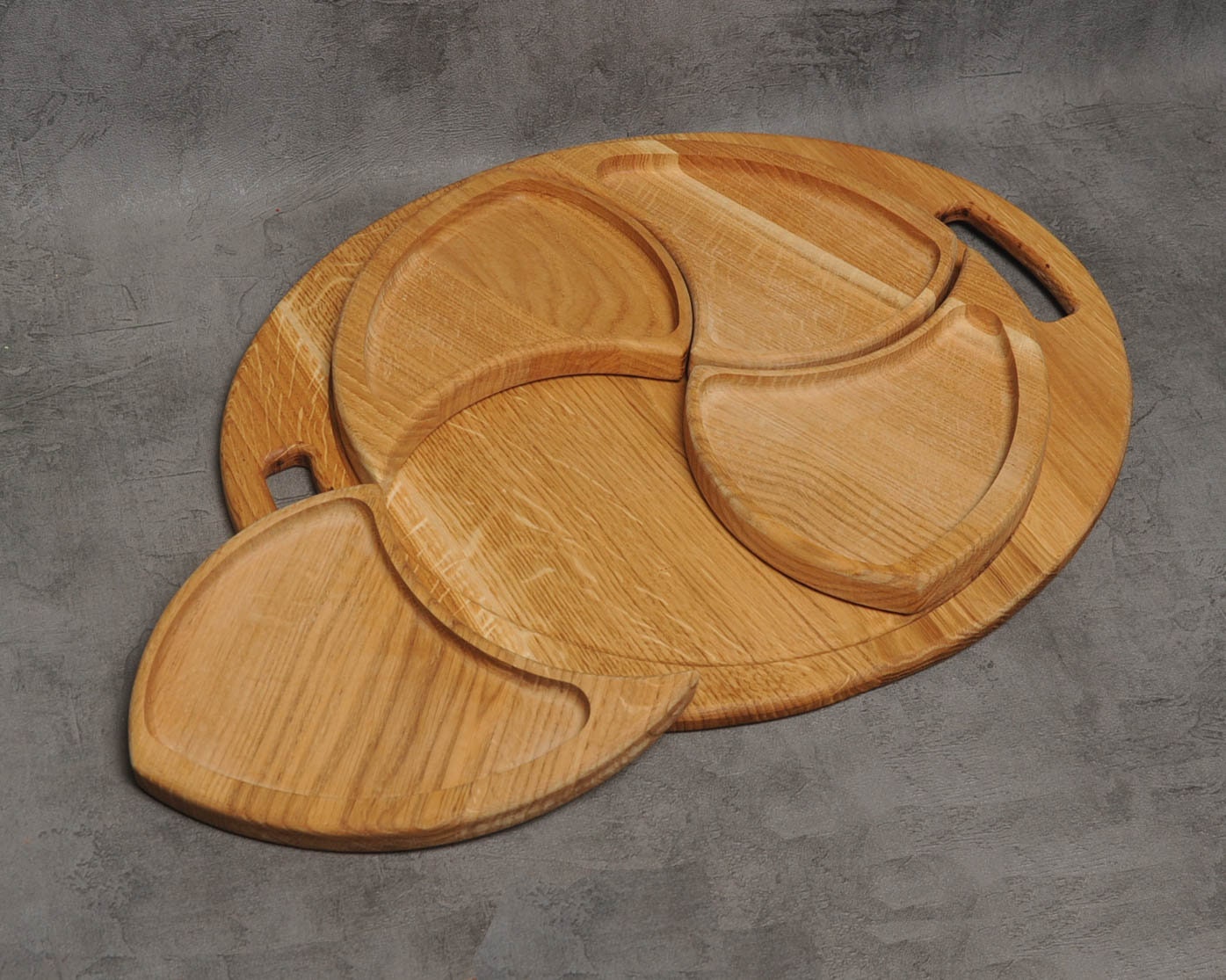 Wooden Serving Set Wooden Tray With Bowls Tableware Serving | Etsy