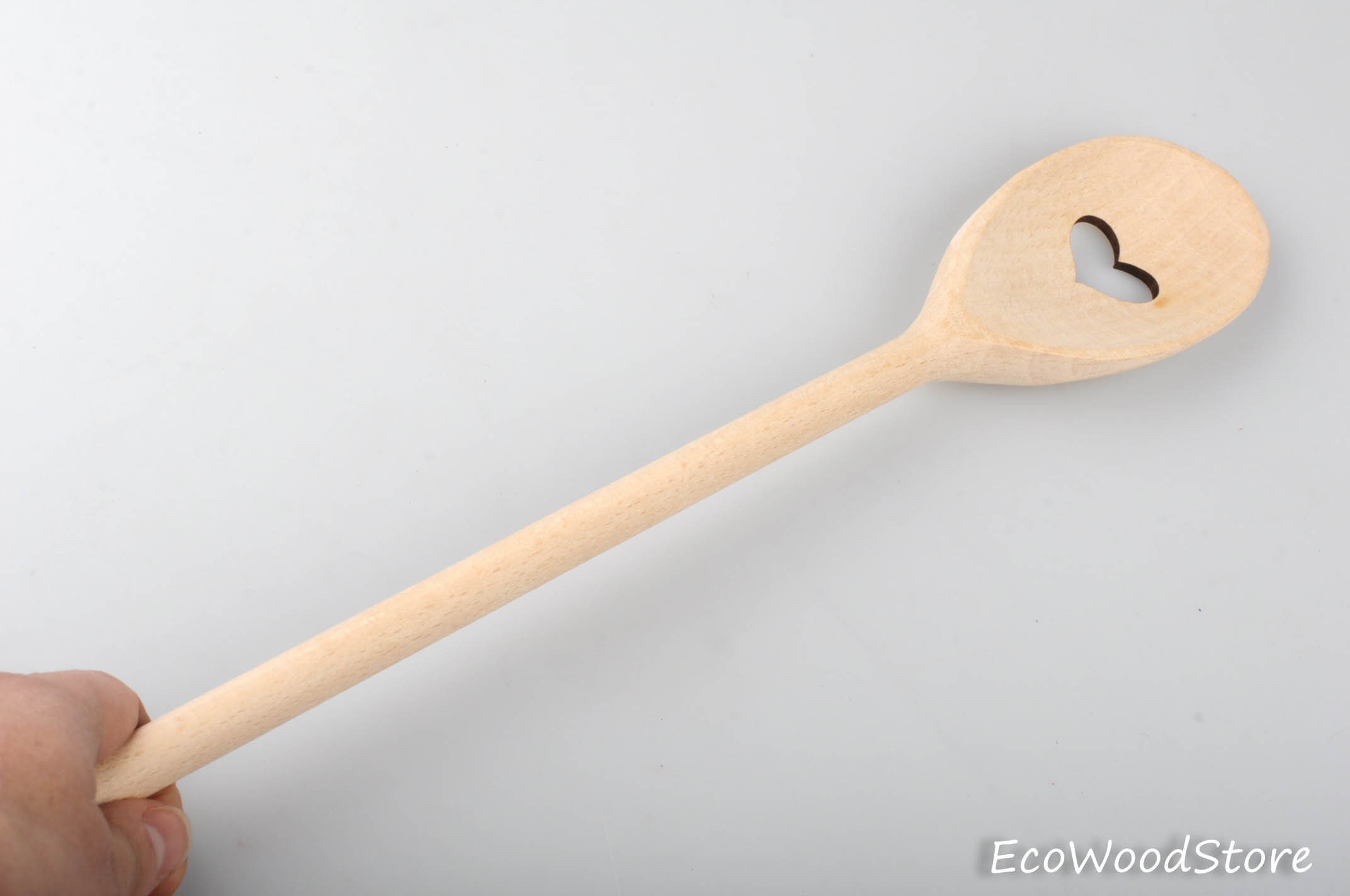 Heart-shaped wooden spoon natural wood spoon long wooden | Etsy