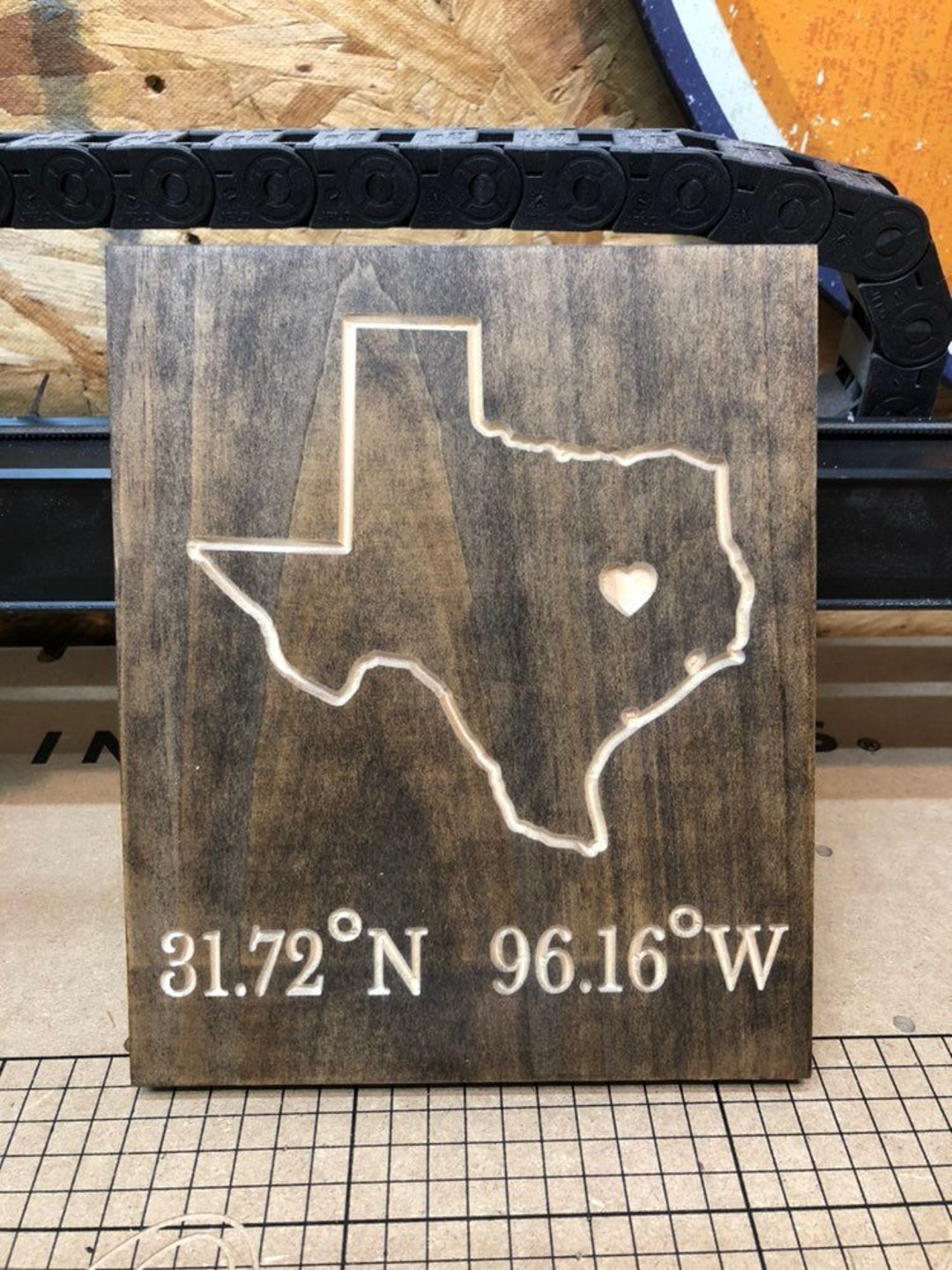 Customizable Coordinate Texas Sign - Etsy
