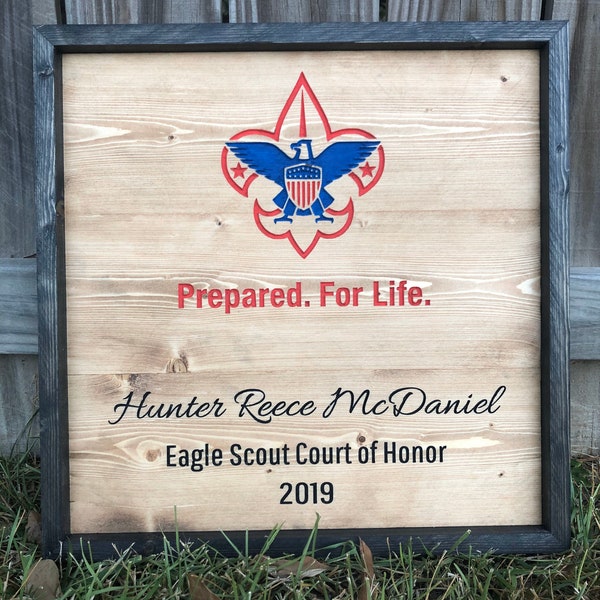 Wooden Eagle Scout Plaque - Etsy