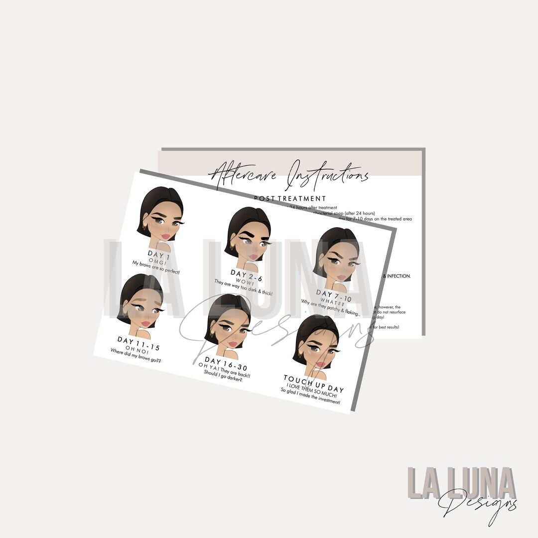 Brow Healing Phases & Aftercare Instructions - Microblading - Ombre ...