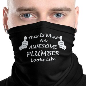 Awesome Plumber Face Shield Mask Cover Fully Washable | Etsy