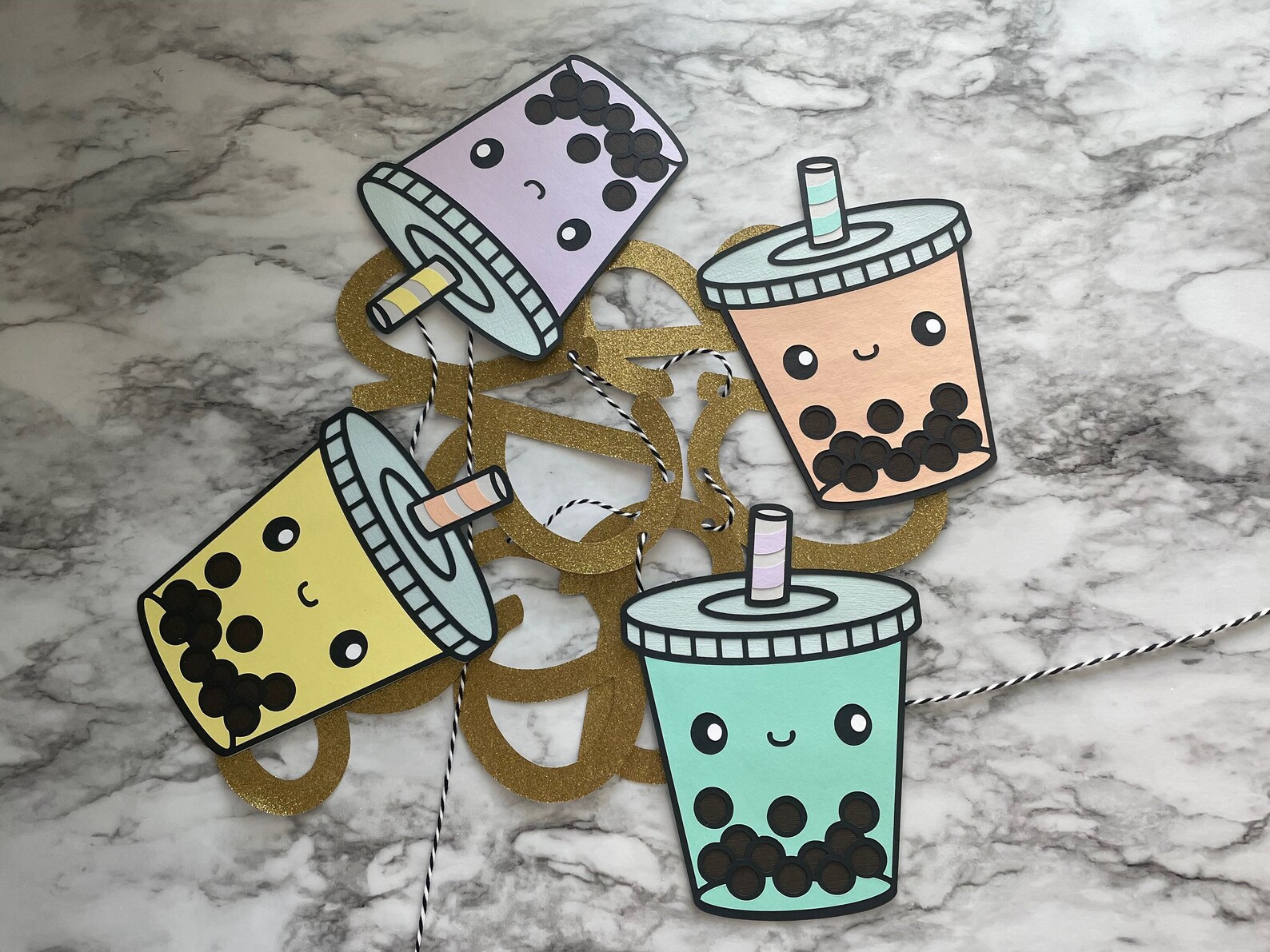 Personalized Bubble Tea Inspired Banner // Boba Themed Party - Etsy