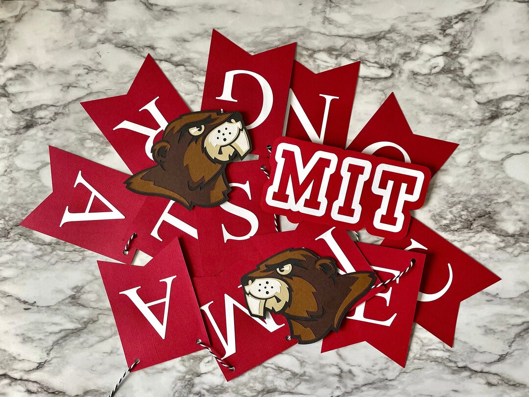 Personalized MIT Graduation Banner, Beavers Party Decor - Etsy