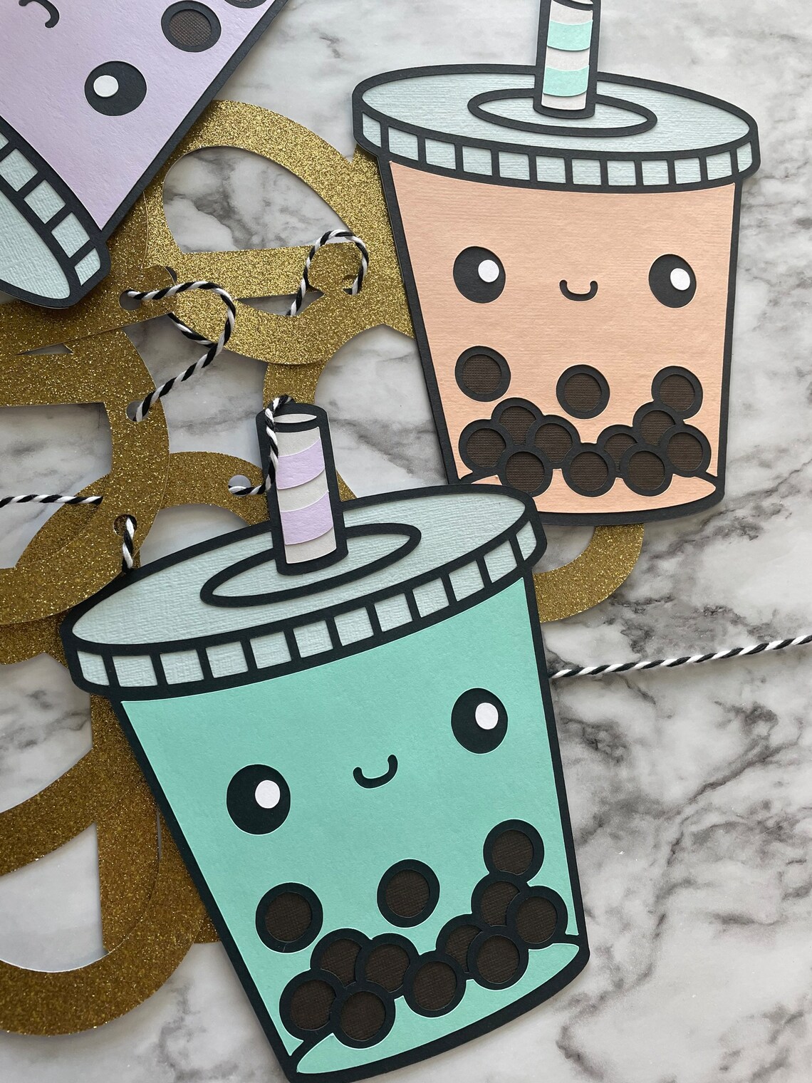 Personalized Bubble Tea Inspired Banner // Boba Themed Party - Etsy