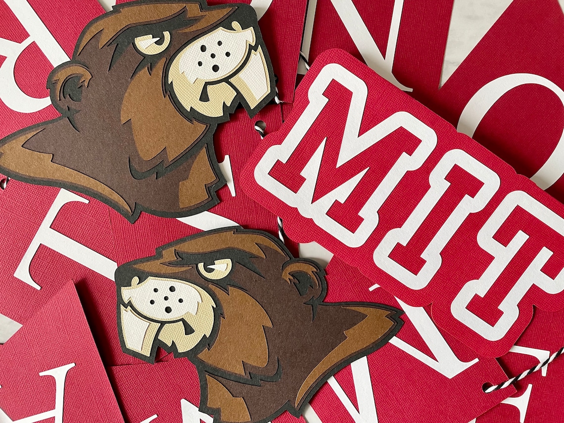 Personalized MIT Graduation Banner // Custom MIT Party Decor // Beavers ...