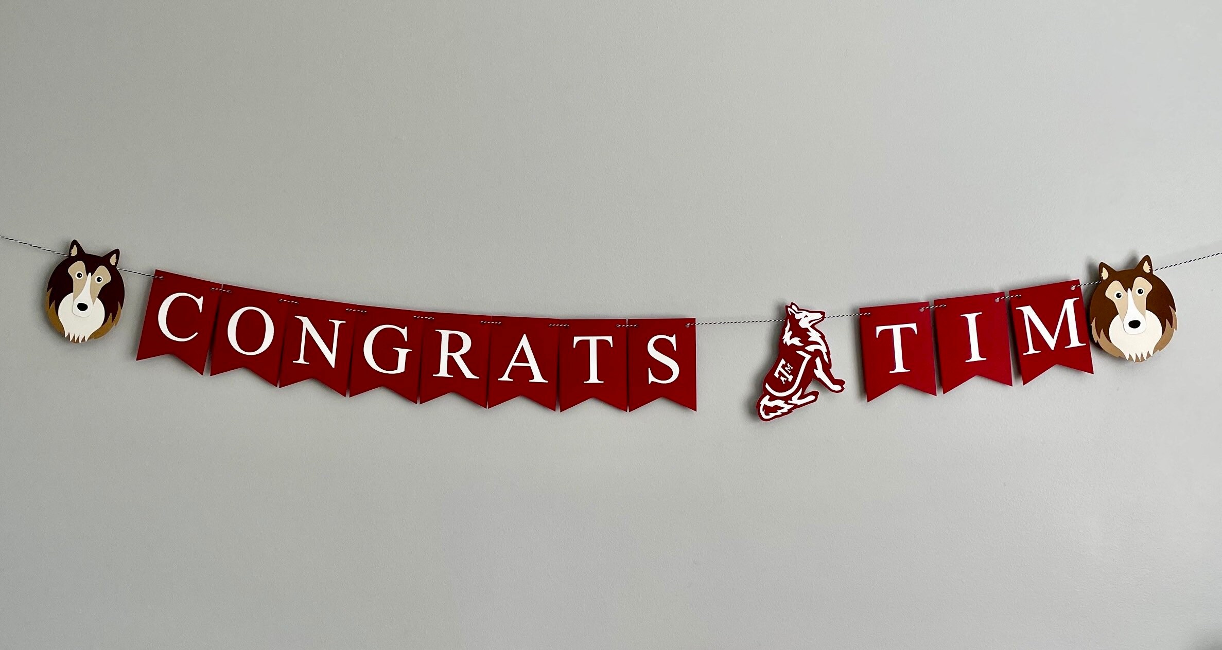 Personalized Texas A&M Graduation Banner // Custom Aggie Party - Etsy