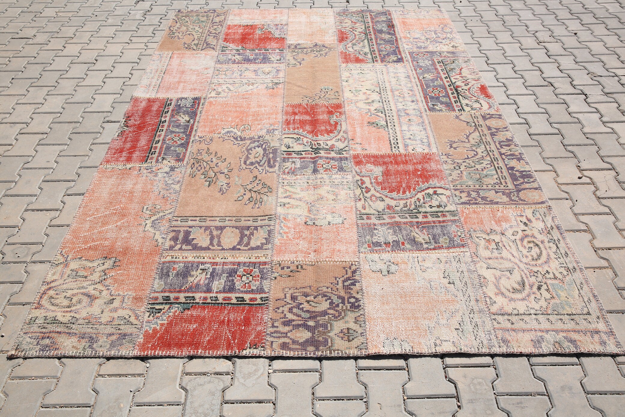 Turkish Rug Oversized Rug Patchwork Rug Vintage Oushak | Etsy