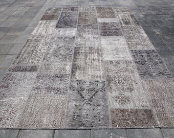 Gray Patchwork Rug - Etsy