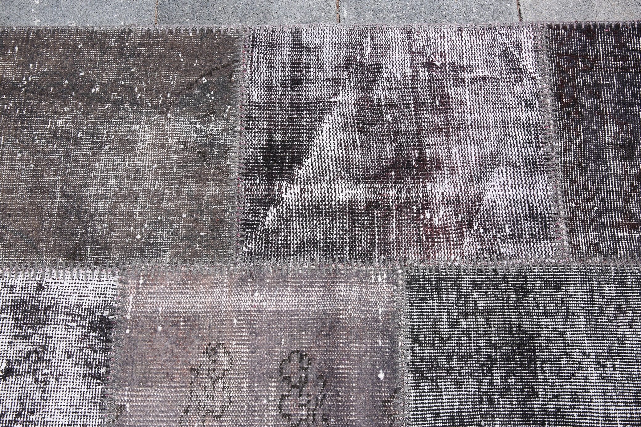 Patchwork RugTurkish RugGray RugBohemian RugWool | Etsy