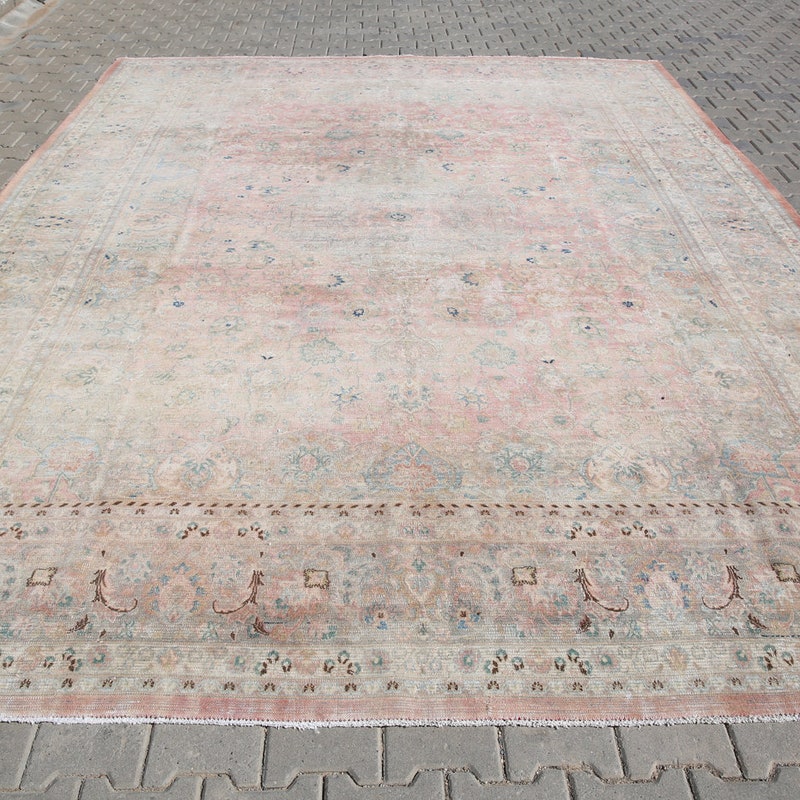 Blue Pink Turkish Rug - Etsy