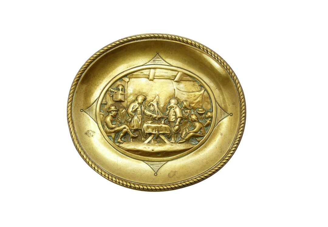 Antique Bronze Pin Dish, Elkington Art Gold, Bronze Pin Tray, Gold ...