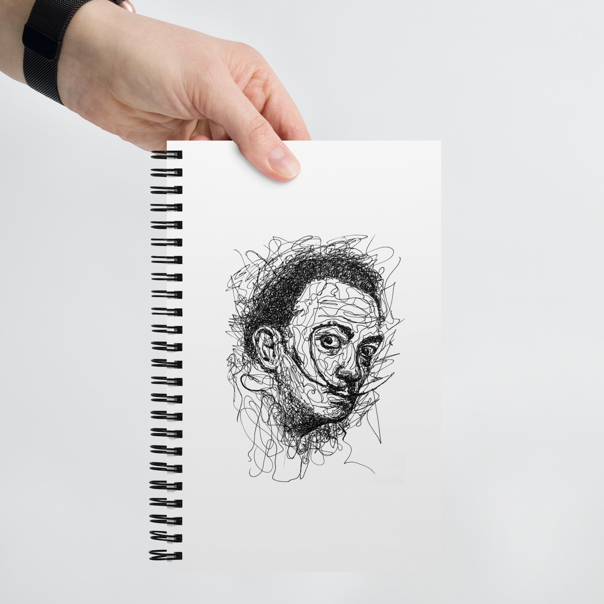 Salvador Dali Scribbles Spiral Notebook - Etsy