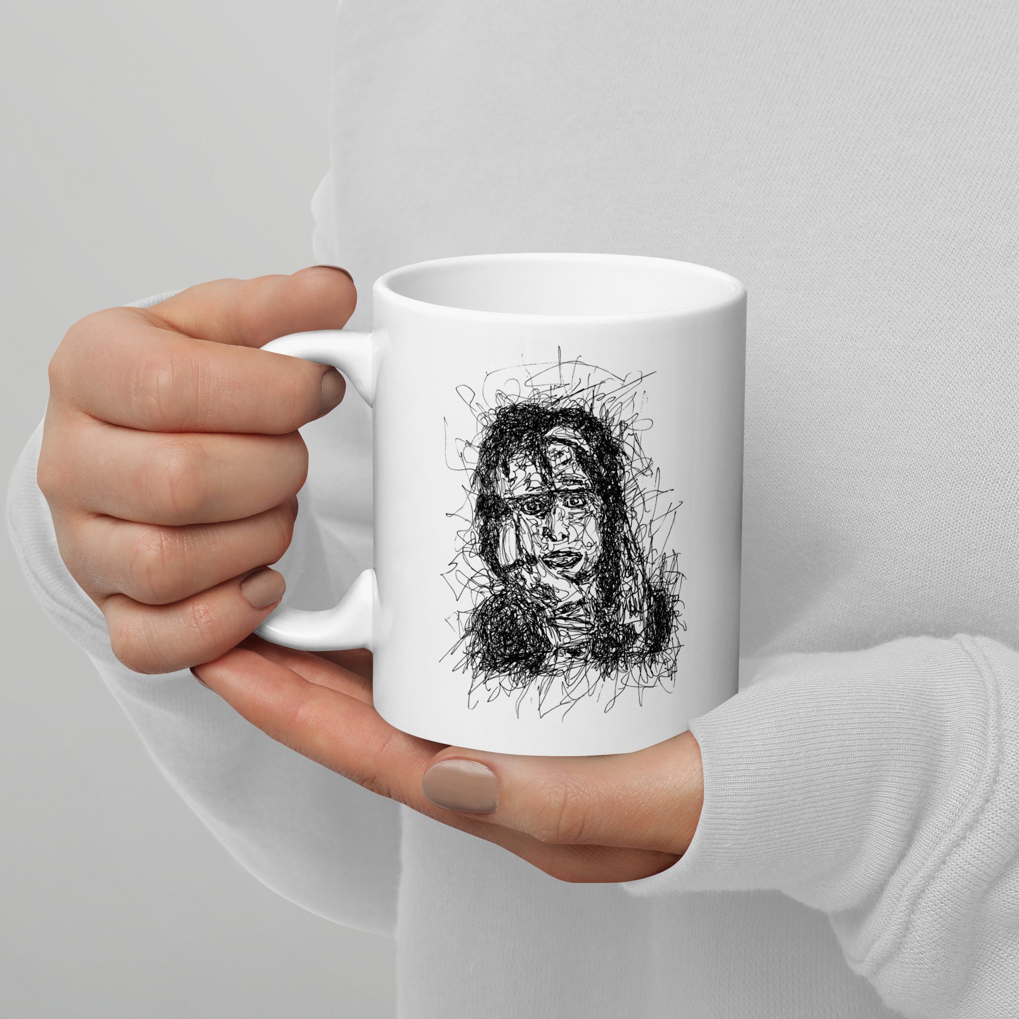 Steven Tyler Scribbles - White Glossy Mug - Etsy