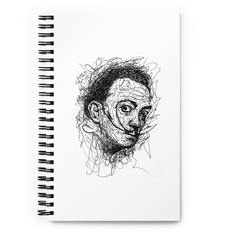 Salvador Dali Scribbles - Spiral Notebook - Etsy