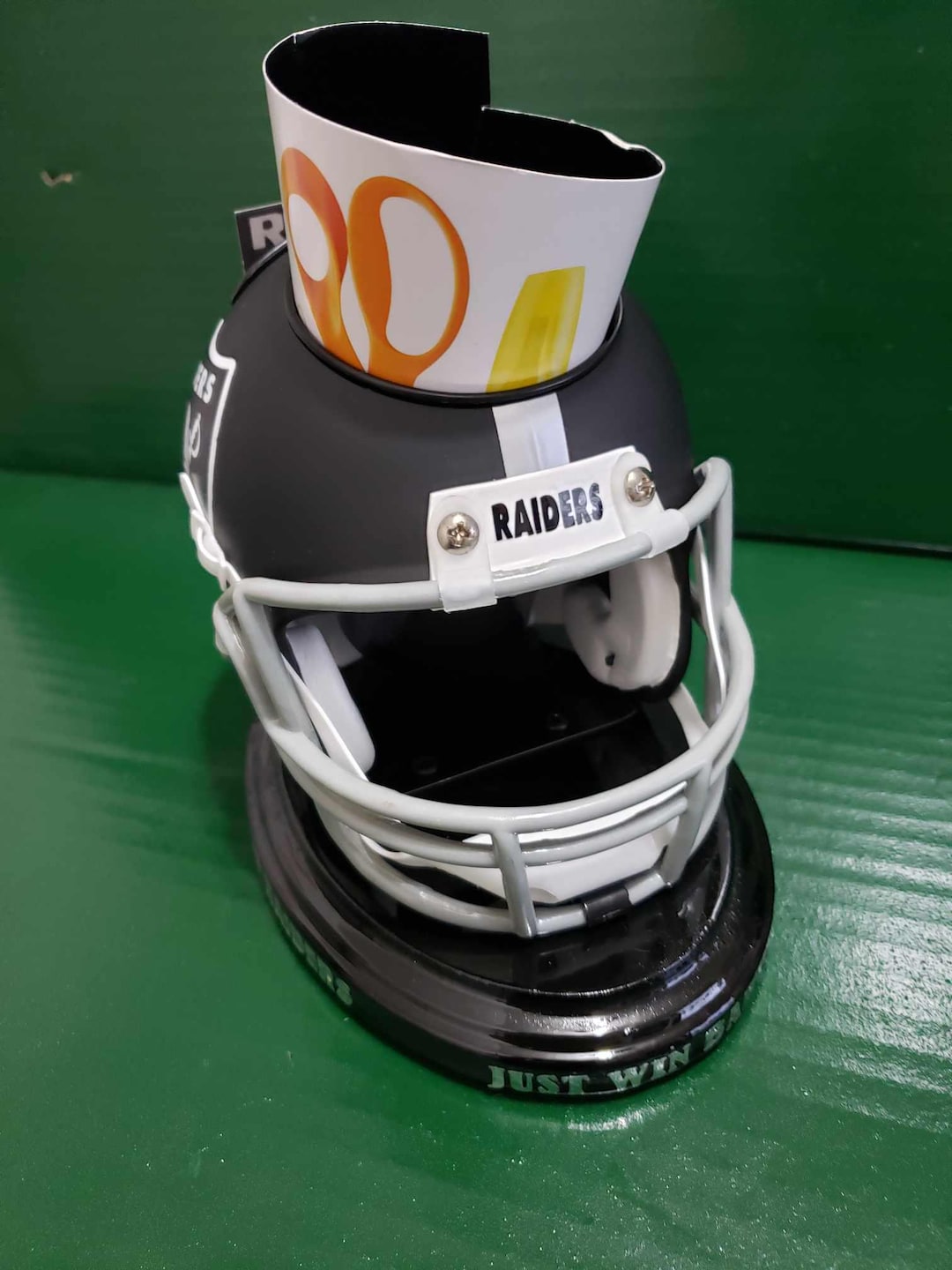 Las Vegas Raiders Matte Black Mini Football Helmet Desk Caddy - Etsy