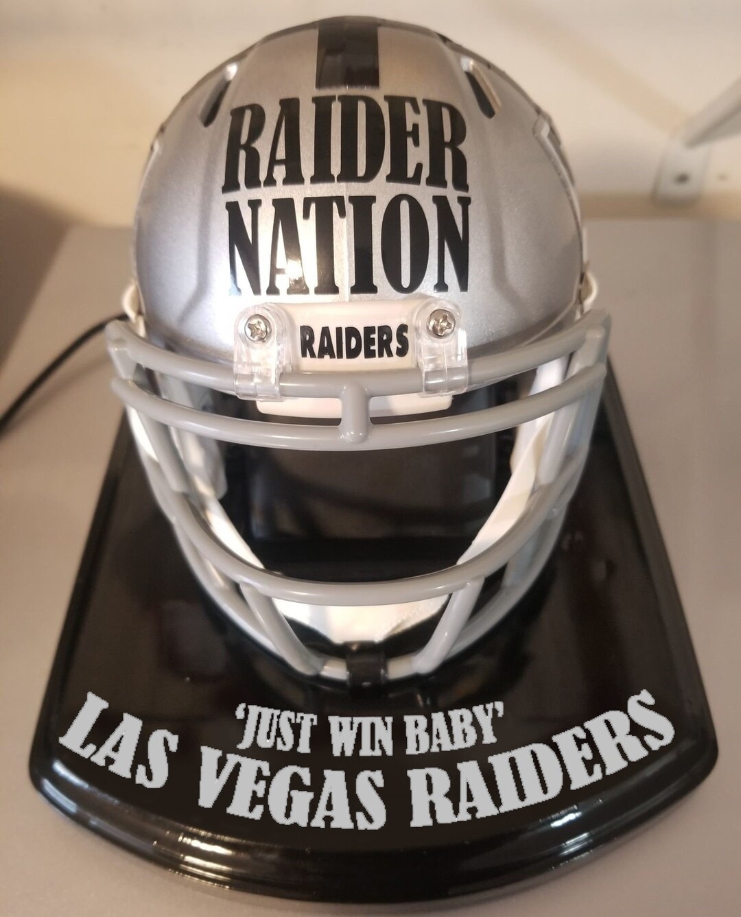 Las Vegas/oakland Raiders Mini Helmet Wireless Phone Charger - Etsy