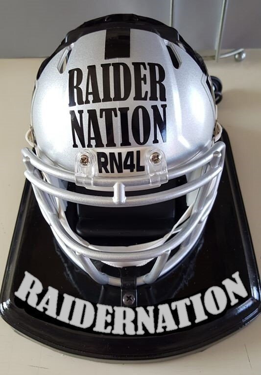 Las Vegas/oakland Raiders Mini Helmet Wireless Phone Charger - Etsy