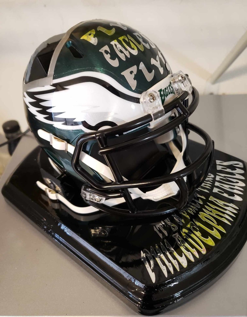 Philadelphia Eagles Mini Football Helmet Wireless Phone Charger - Etsy