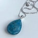 Blue Onyx Drop Pendant, Natural Blue Gemstone Pendant, Gift for Her ...